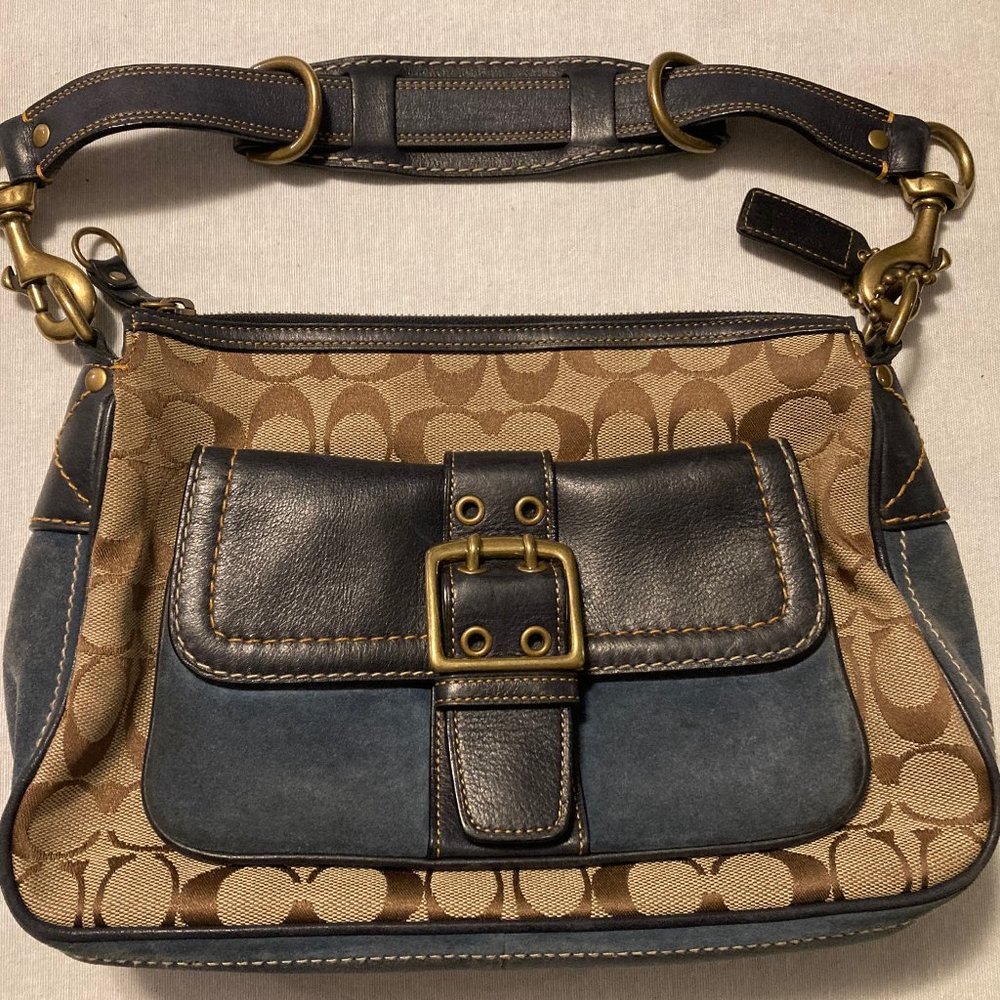 Coach Limited Edition Fall 2004 Blue Leather Bag - Gem